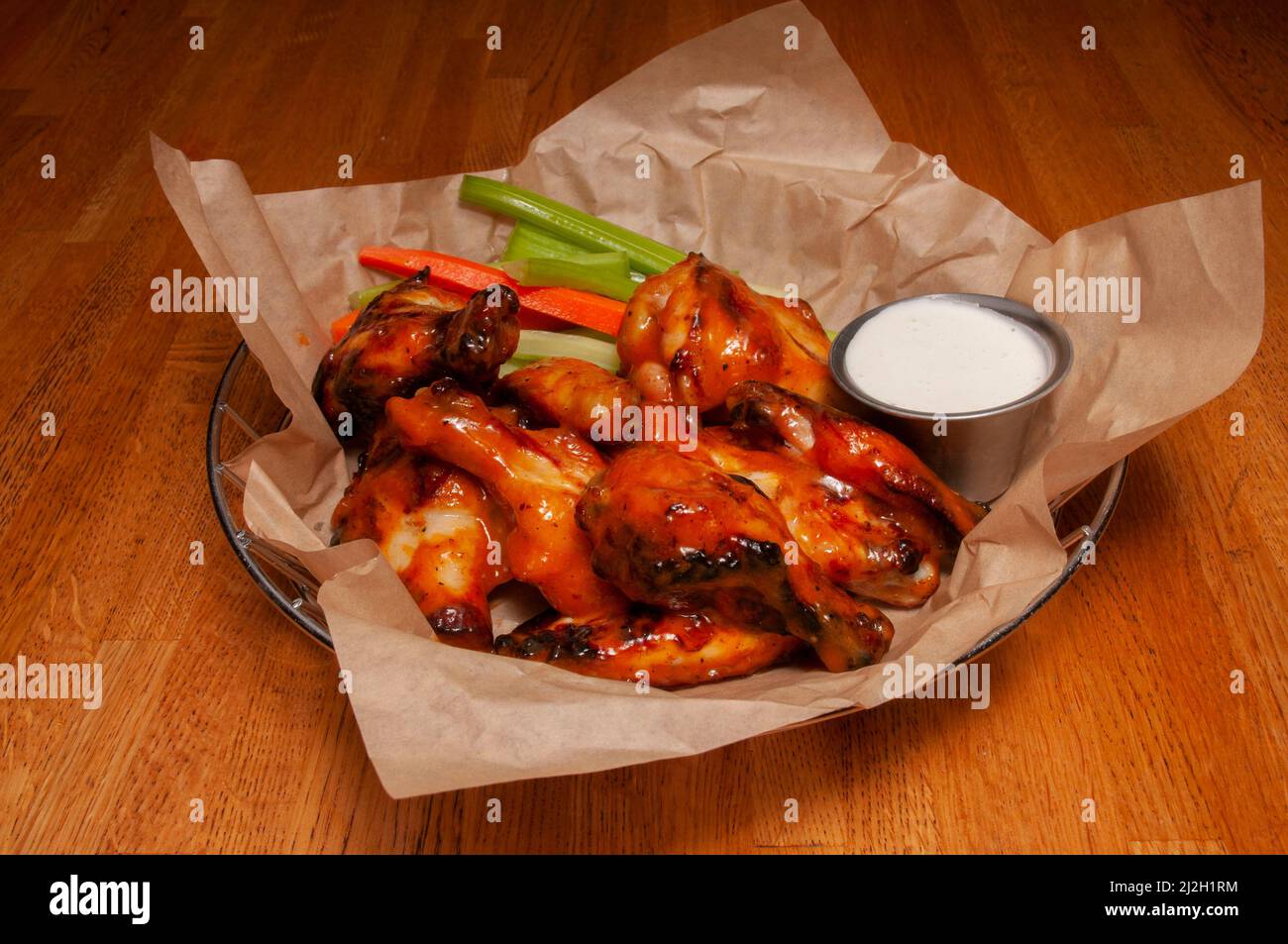 Authentic American cuisine food best known as buffalo hot wings Stock ...