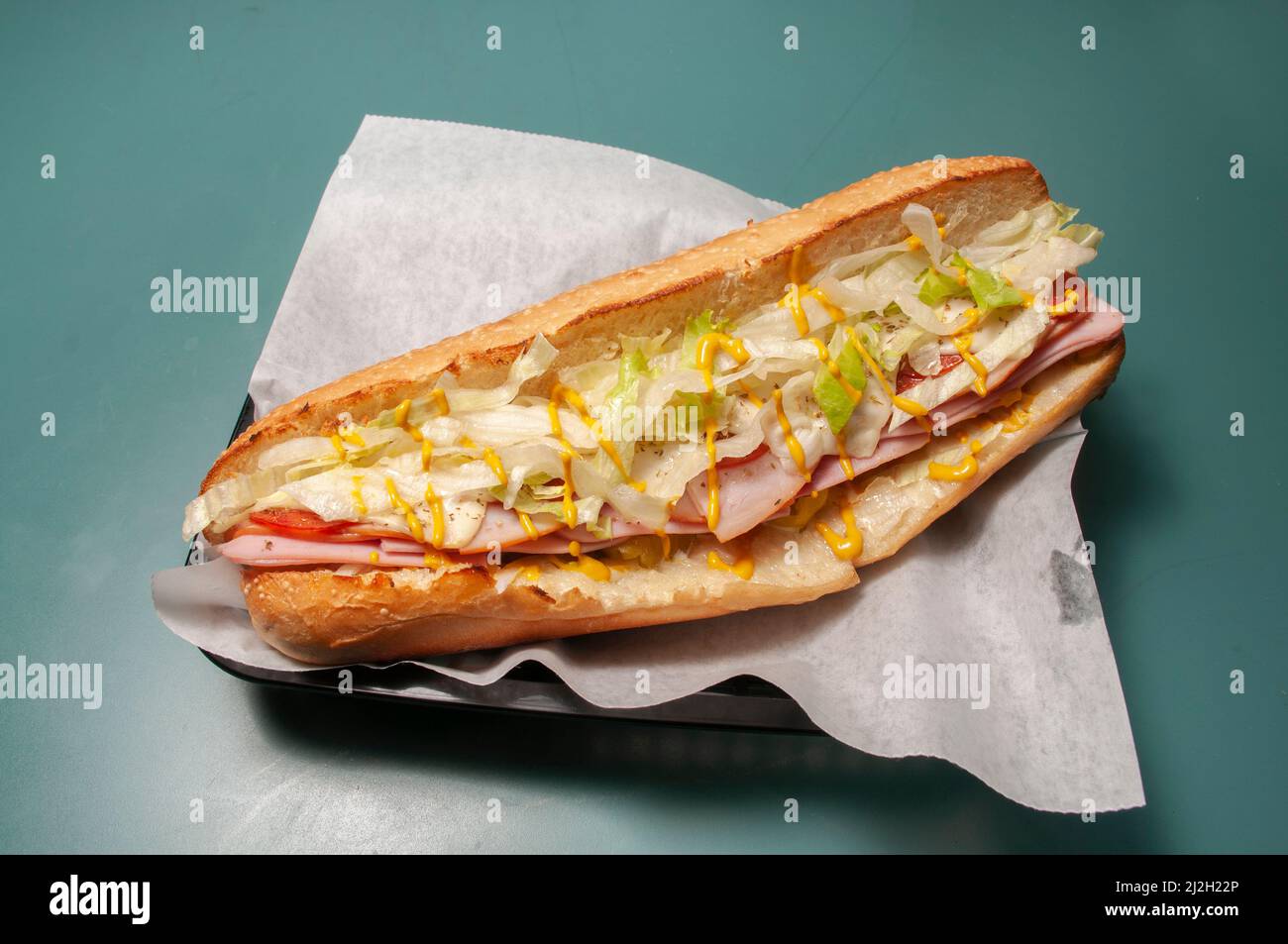 Delicious cuisine known as the Italian Hoagie Sub Stock Photo - Alamy
