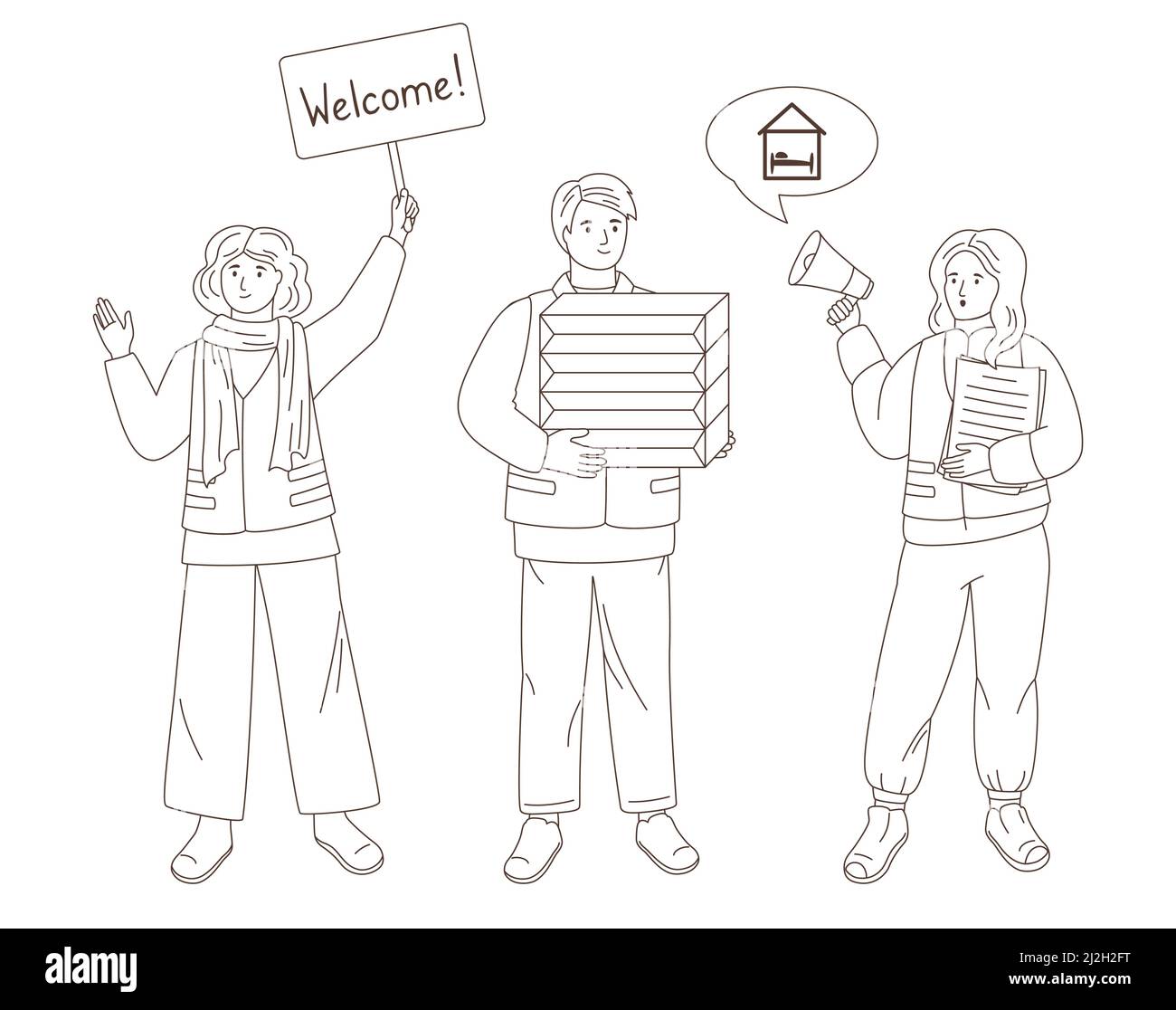 Refugees welcome Stock Vector Images - Alamy