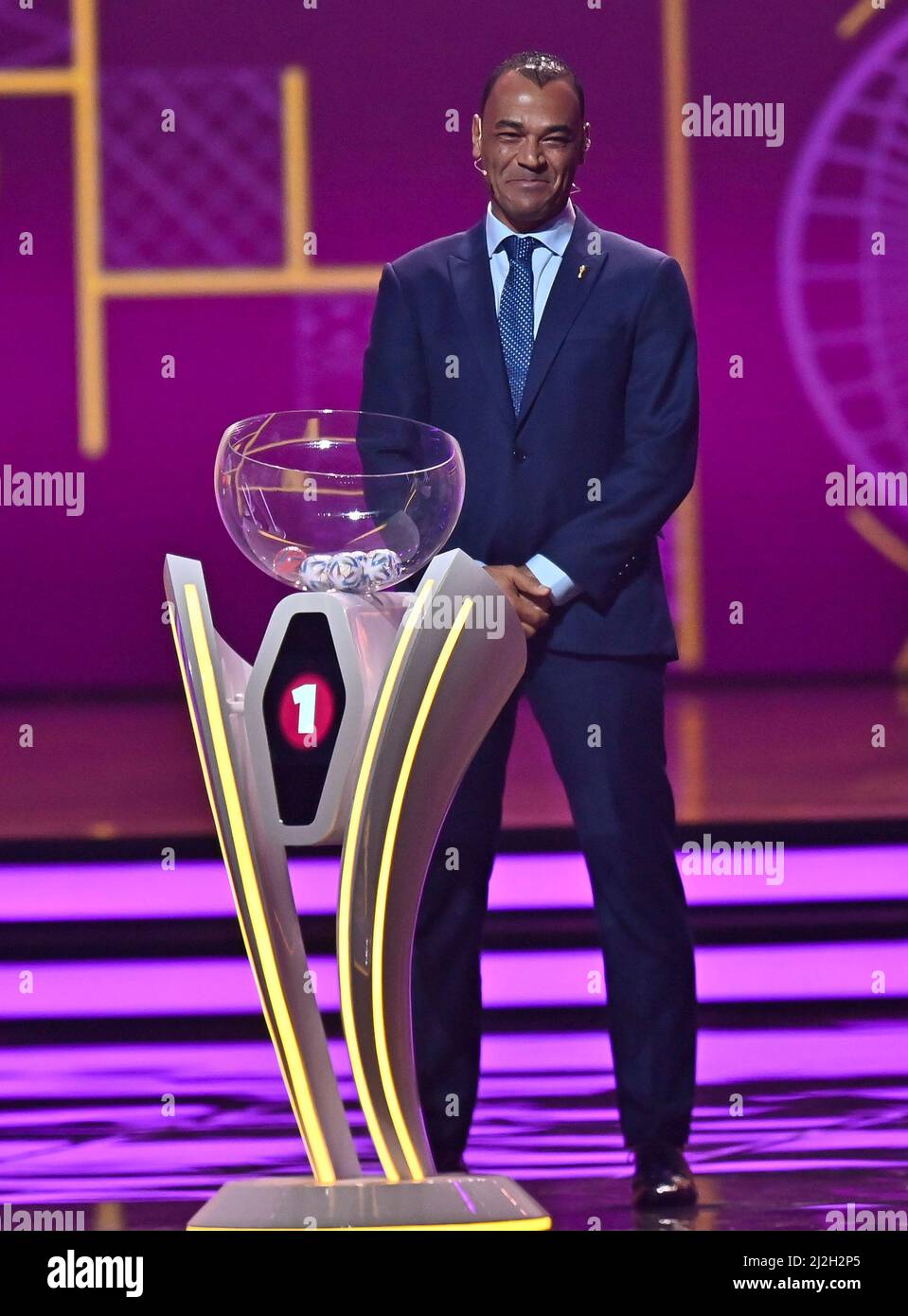 Doha, Qatar. 1st Apr, 2022. Former Brazilian football player Cafu ...