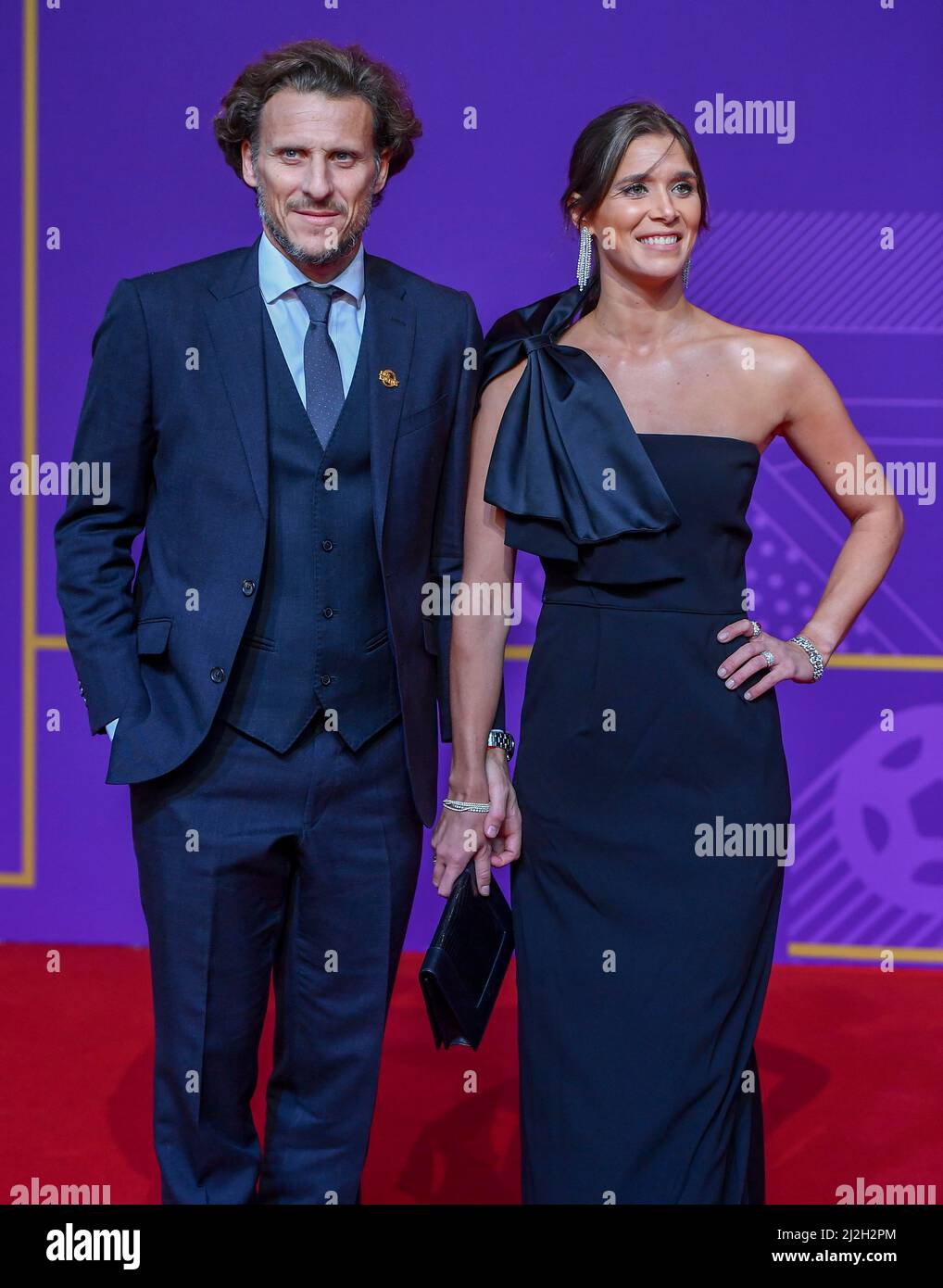 Doha, Qatar. 1st Apr, 2022. Former Uruguayan football player Diego ...