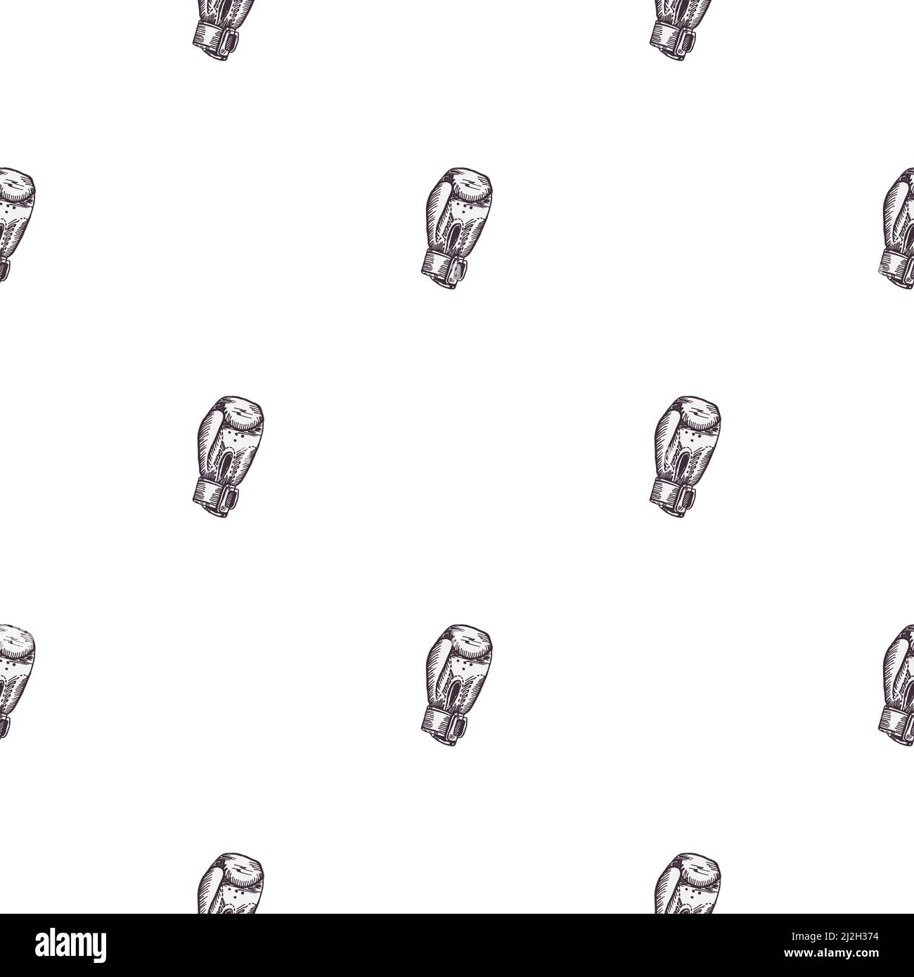 Boxing gloves seamless pattern. Vintage sport inventory background ...