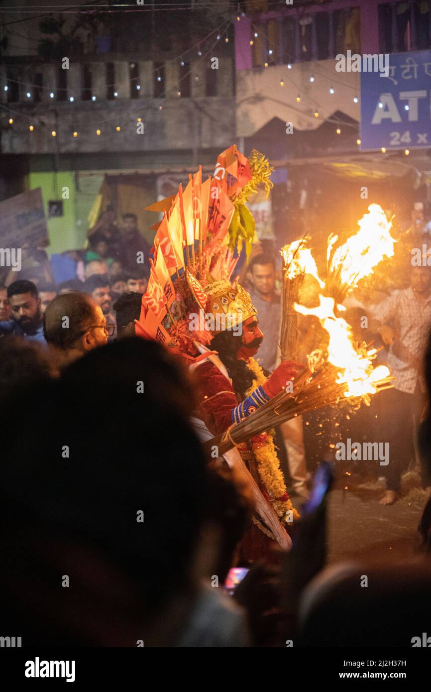 The annual Virabhadra folk dance performed two days before Gudi Padwa ...