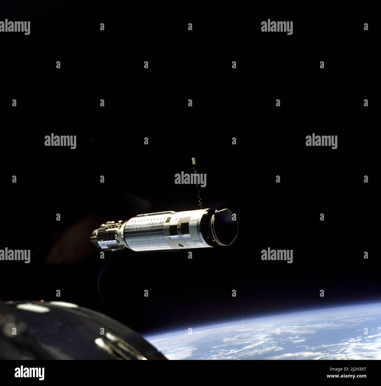 The Agena Target Vehicle as seen from the Gemini 8 spacecraft during ...