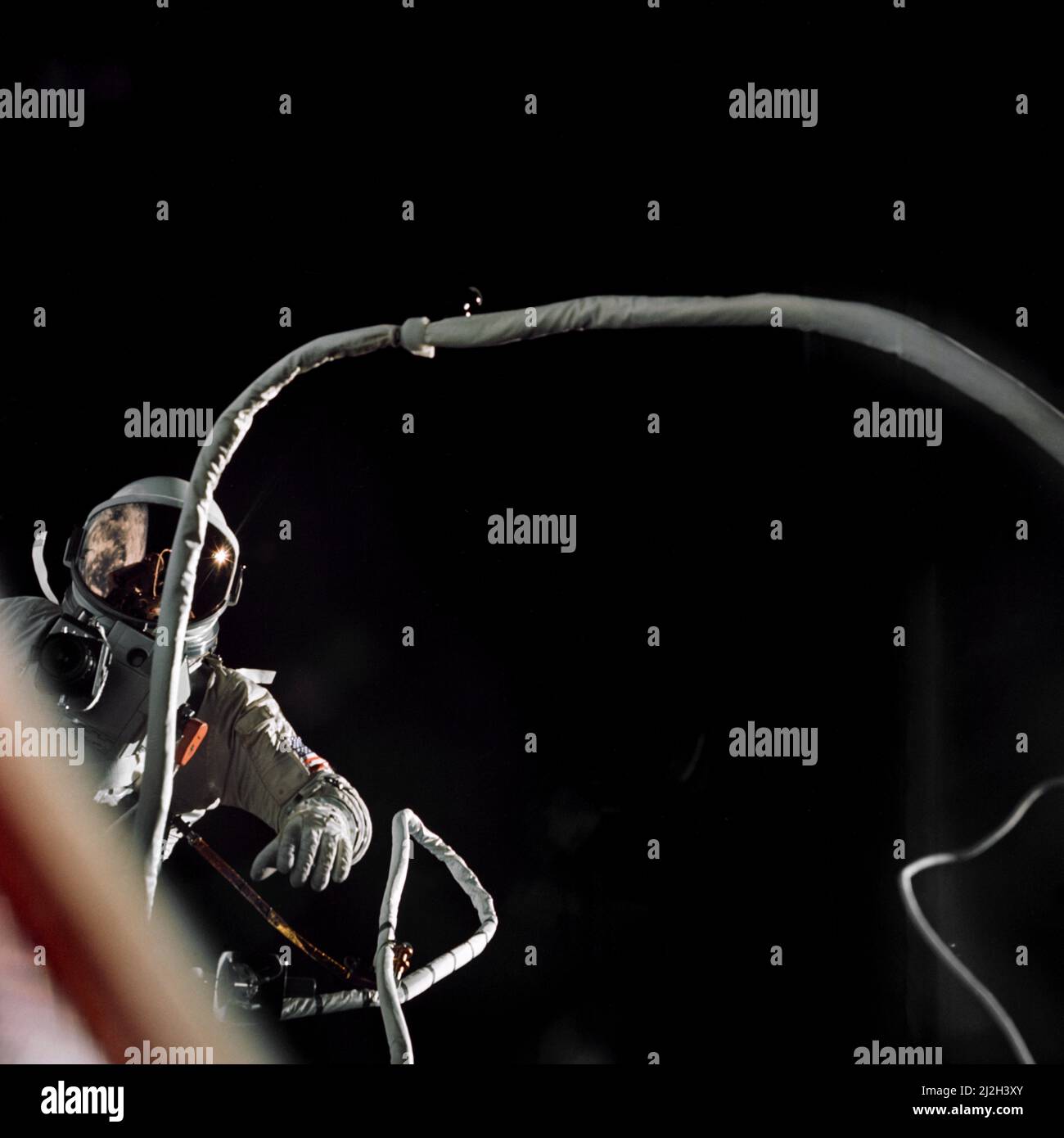 Astronaut Eugene Cernan during his EVA (spacewalk) during the Gemini 9 ...