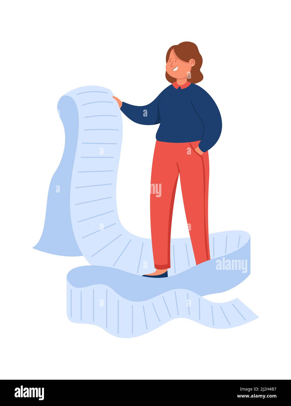 Female looking at bill Stock Vector Images - Alamy