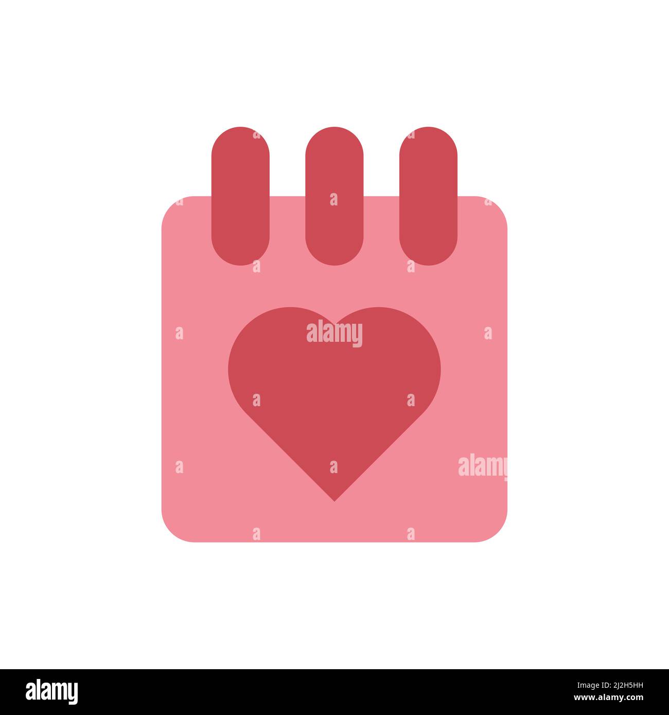 Calendar with heart vector icon white background Stock Vector Image ...