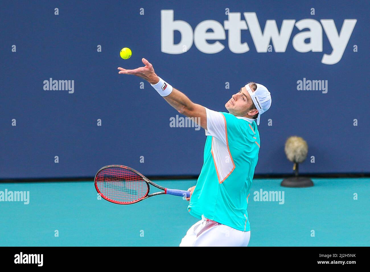 March 31, 2022, Miami Gardens, Florida, United States: John Isner (USA ...