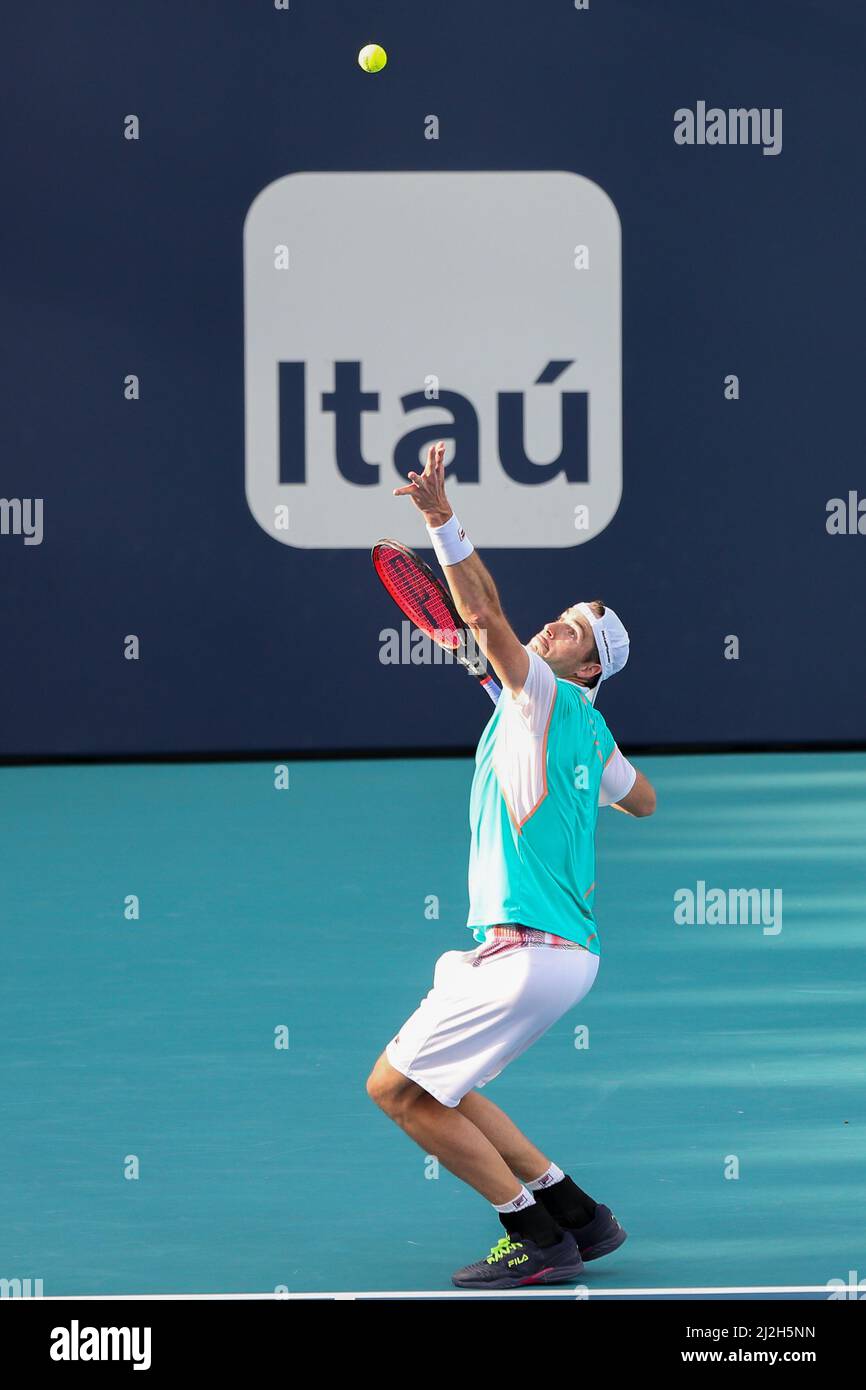 March 31, 2022, Miami Gardens, Florida, United States: John Isner (USA ...