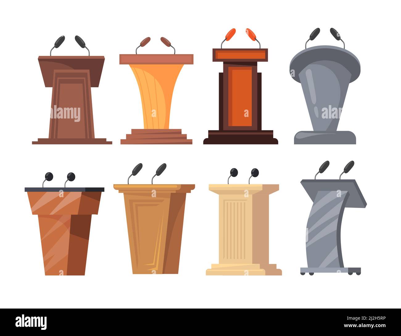 Wooden interior lecture hall podium Cut Out Stock Images & Pictures - Alamy