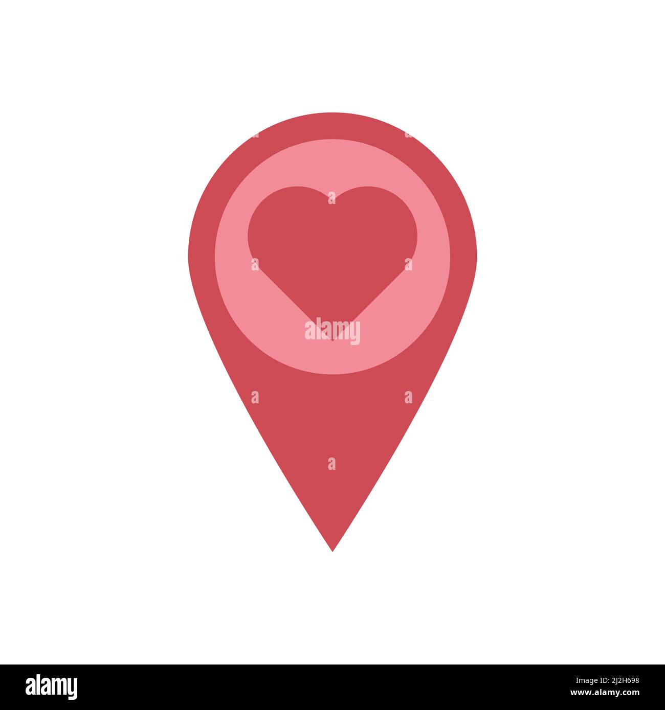 Red location tag with heart vector icon Stock Vector Image & Art - Alamy