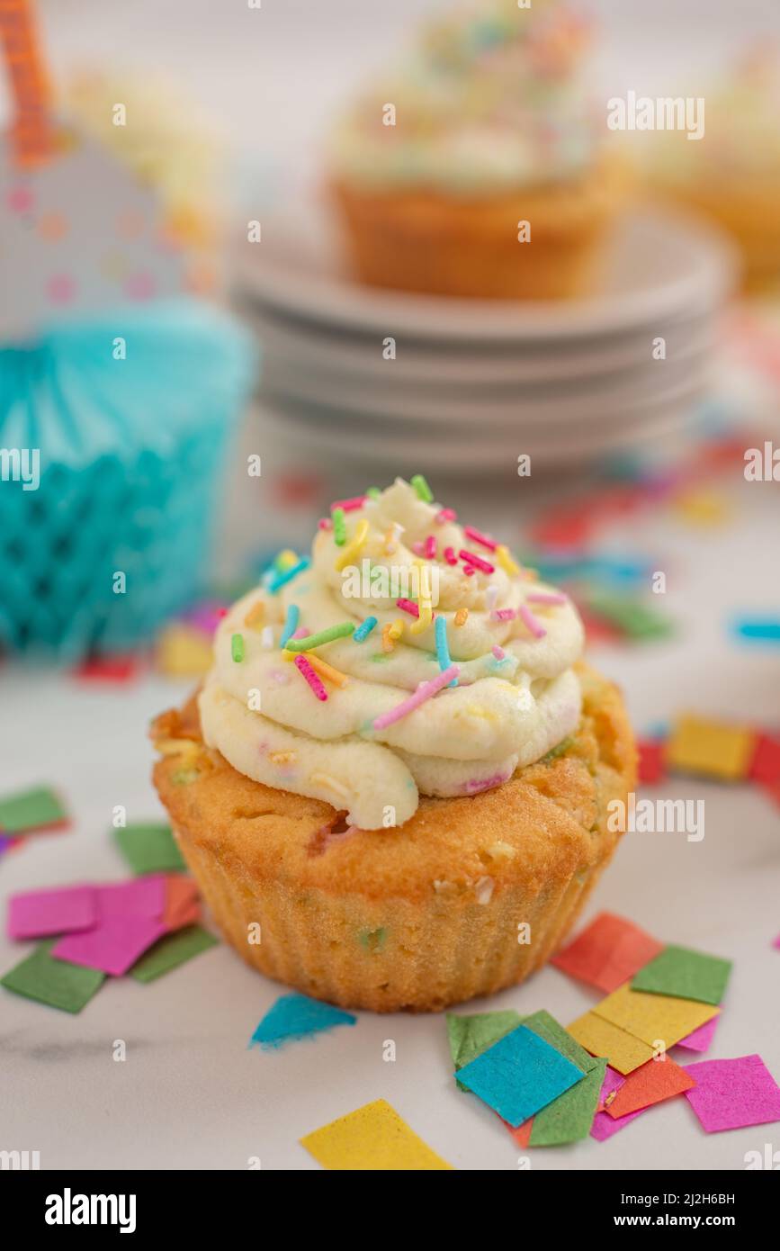 Selection of colorful cupcakes Stock Photo - Alamy