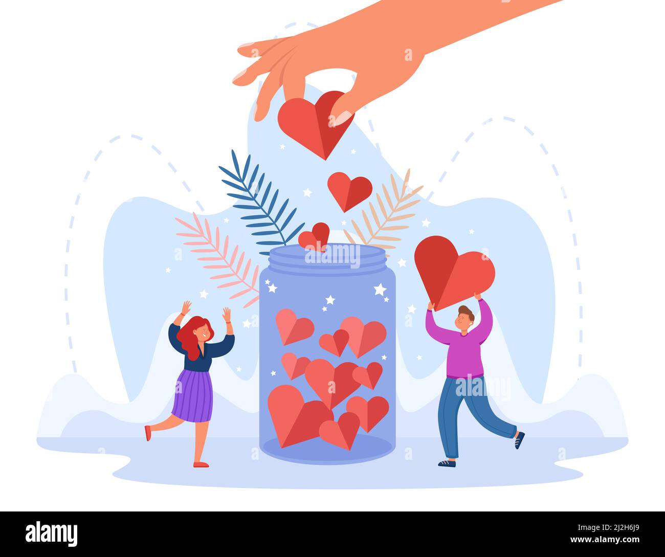 Hand of generous person putting heart in jar. Volunteers giving ...