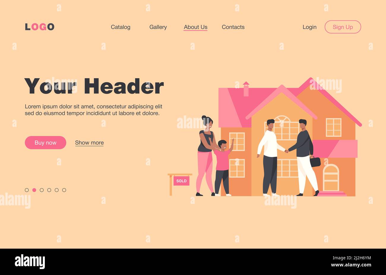 Mortgage banner design man Stock Vector Images - Alamy