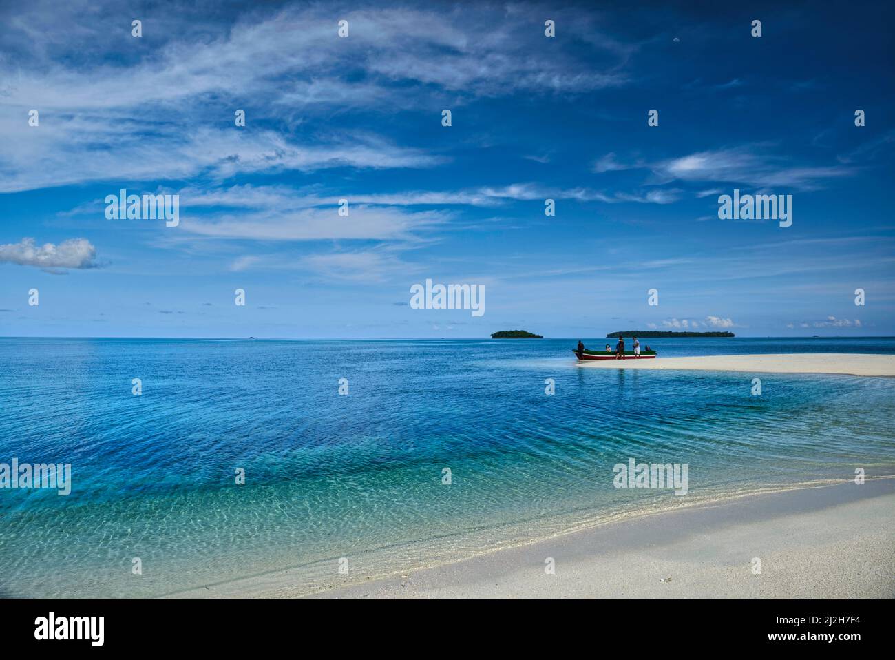 Ngurtafur Beach, which stretches across the open sea, is located on the ...