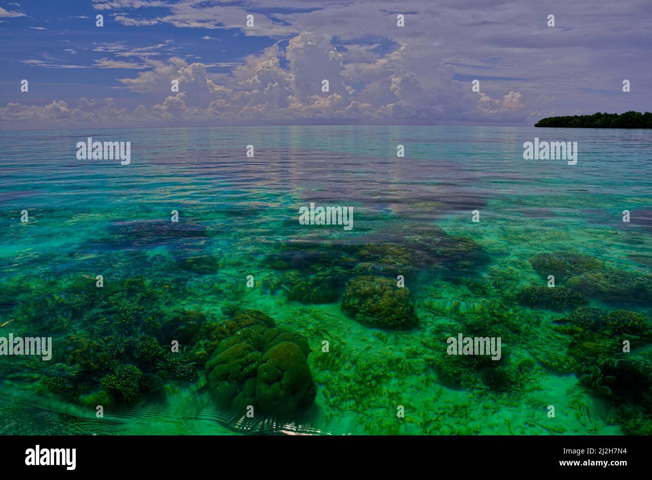 Ngurtafur Beach, which stretches across the open sea, is located on the ...