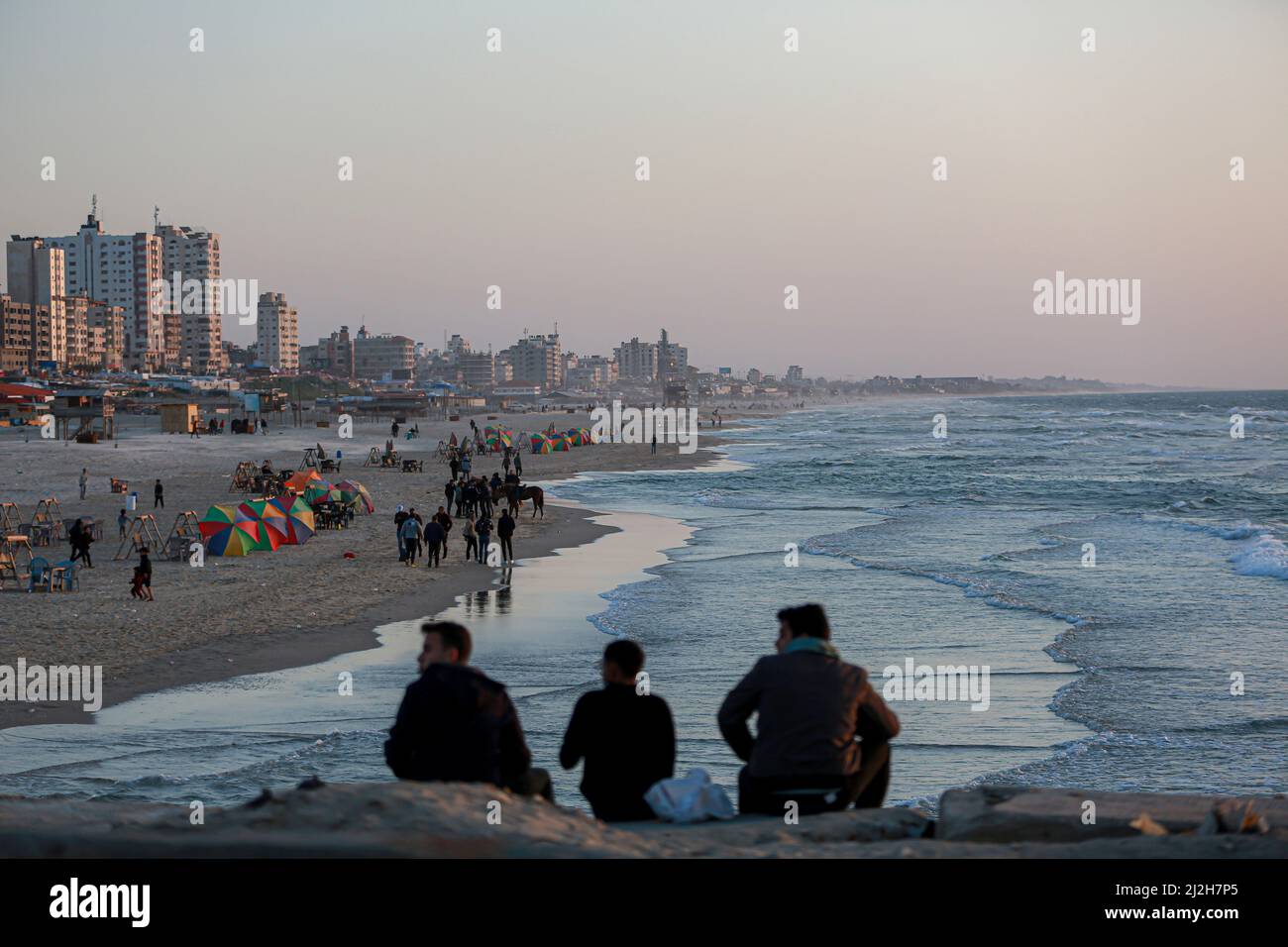 Palestinians fun sea hi-res stock photography and images - Alamy