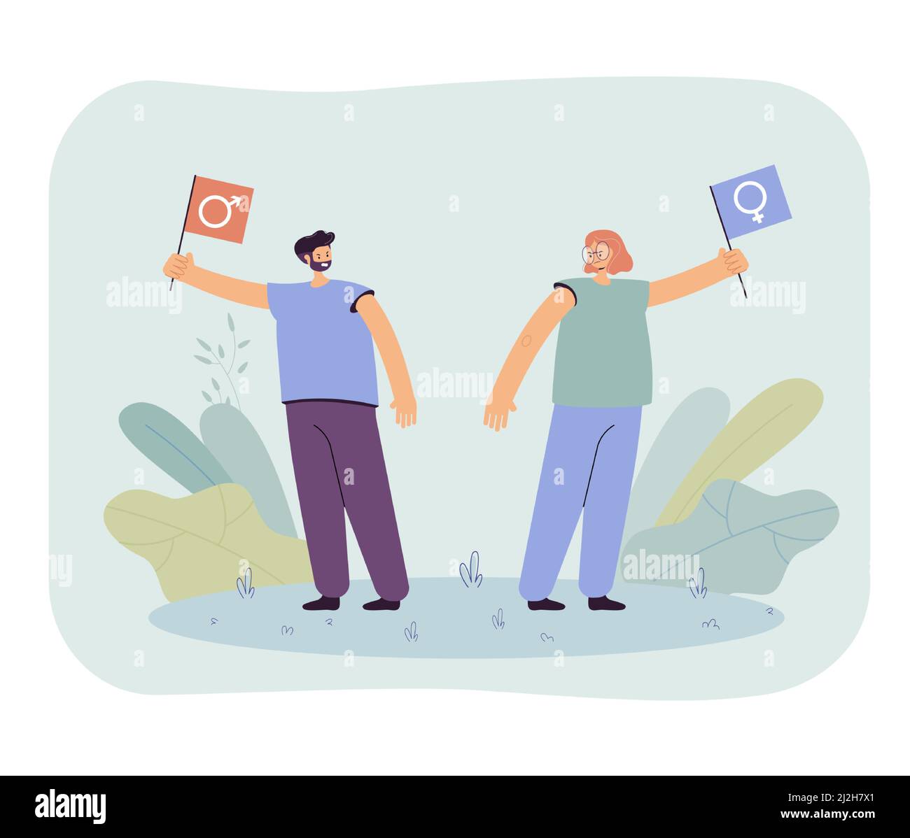 Fighting for our rights Stock Vector Images - Alamy