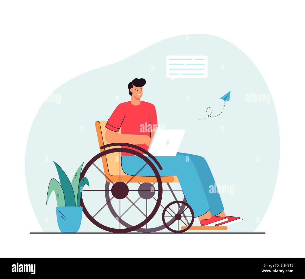 Web banner man communicating Stock Vector Images - Alamy