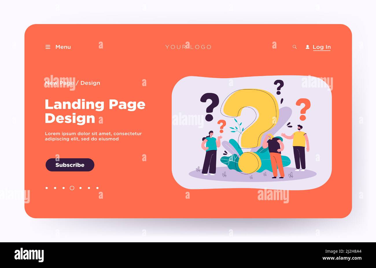 Pensive people asking frequently asked questions isolated flat vector ...