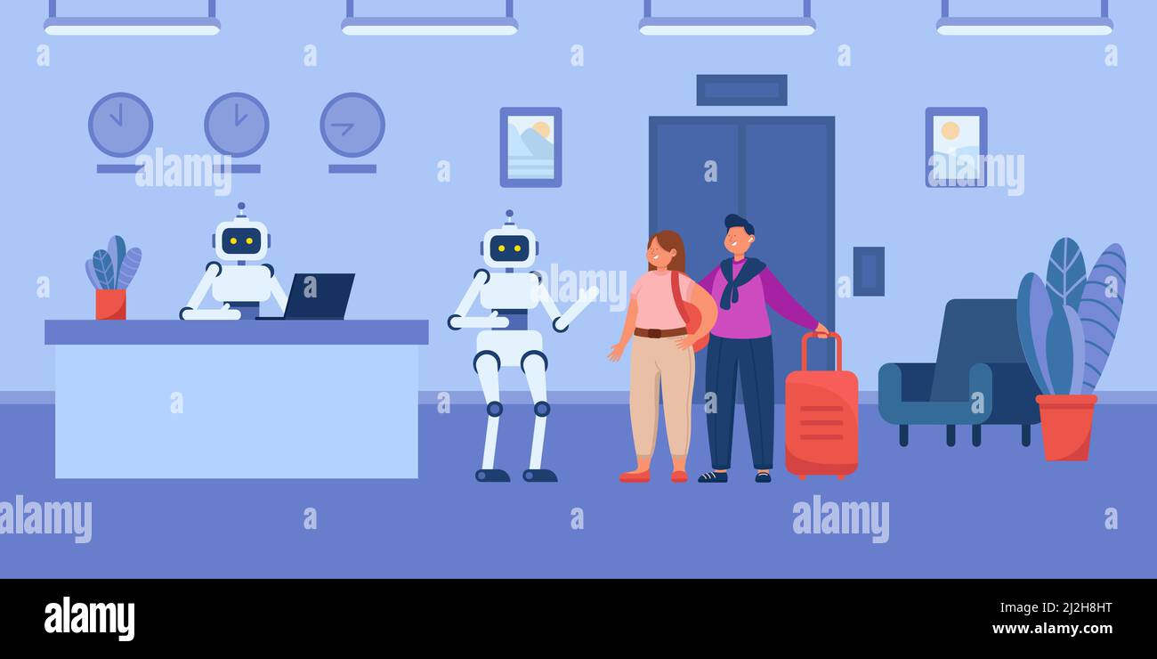 Receptionist robot Stock Vector Images - Alamy