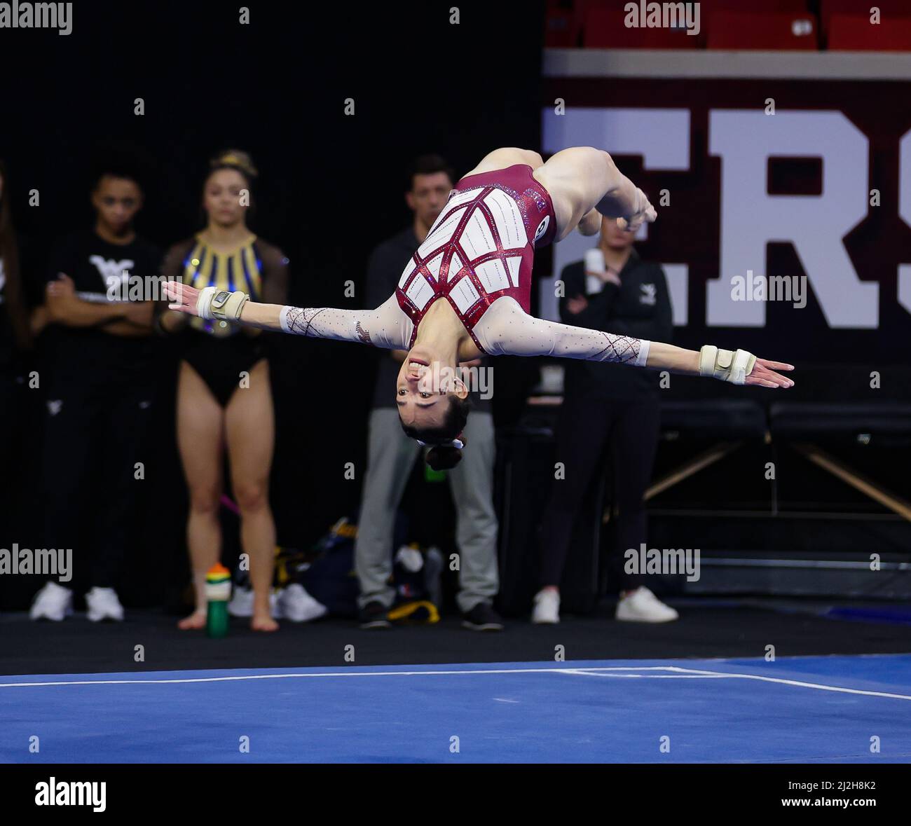 Norman, OK, USA. 31st Mar, 2022. Minnesota's Ona Loper does a tumbling ...