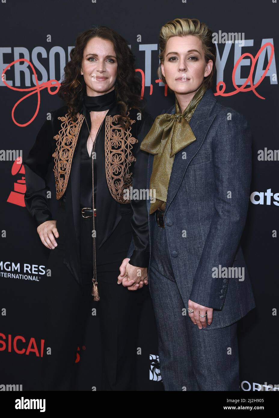Catherine Shepherd and Brandi Carlile walking on the red carpet at the ...