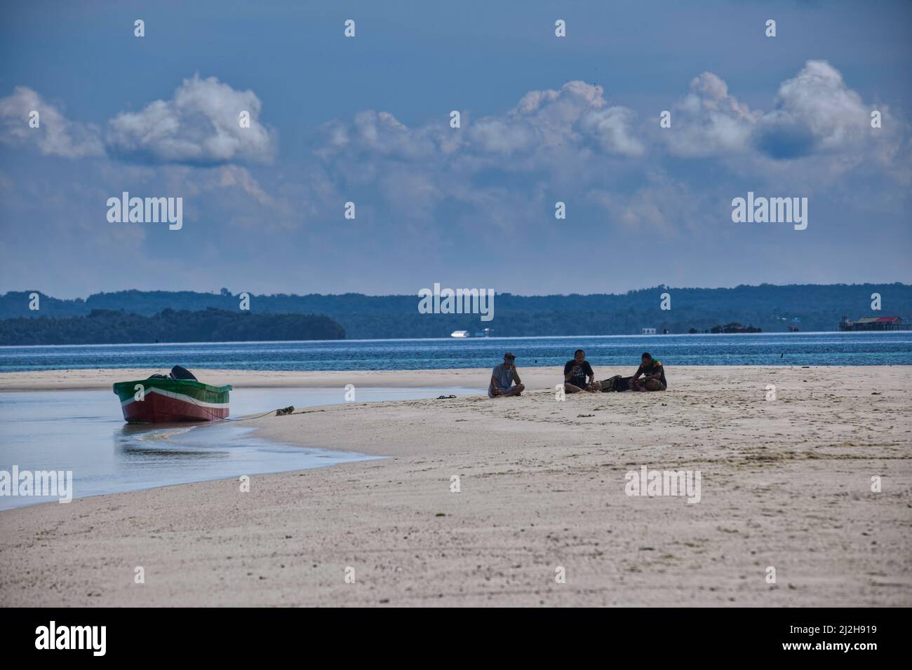 Ngurtafur Beach, which stretches across the open sea, is located on the ...