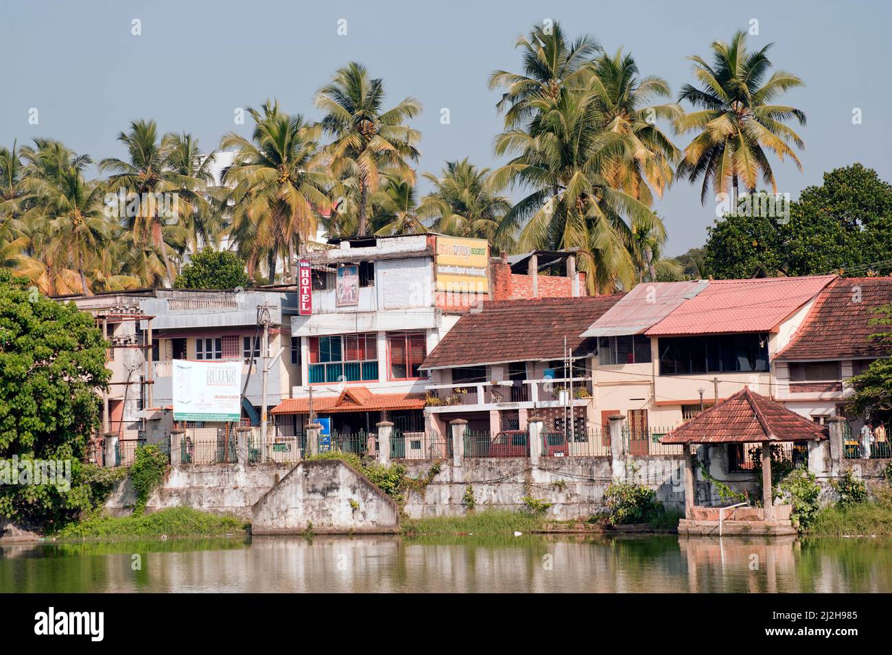 Residential houses near pond of Anantha Padmanabha swamy Temple at ...