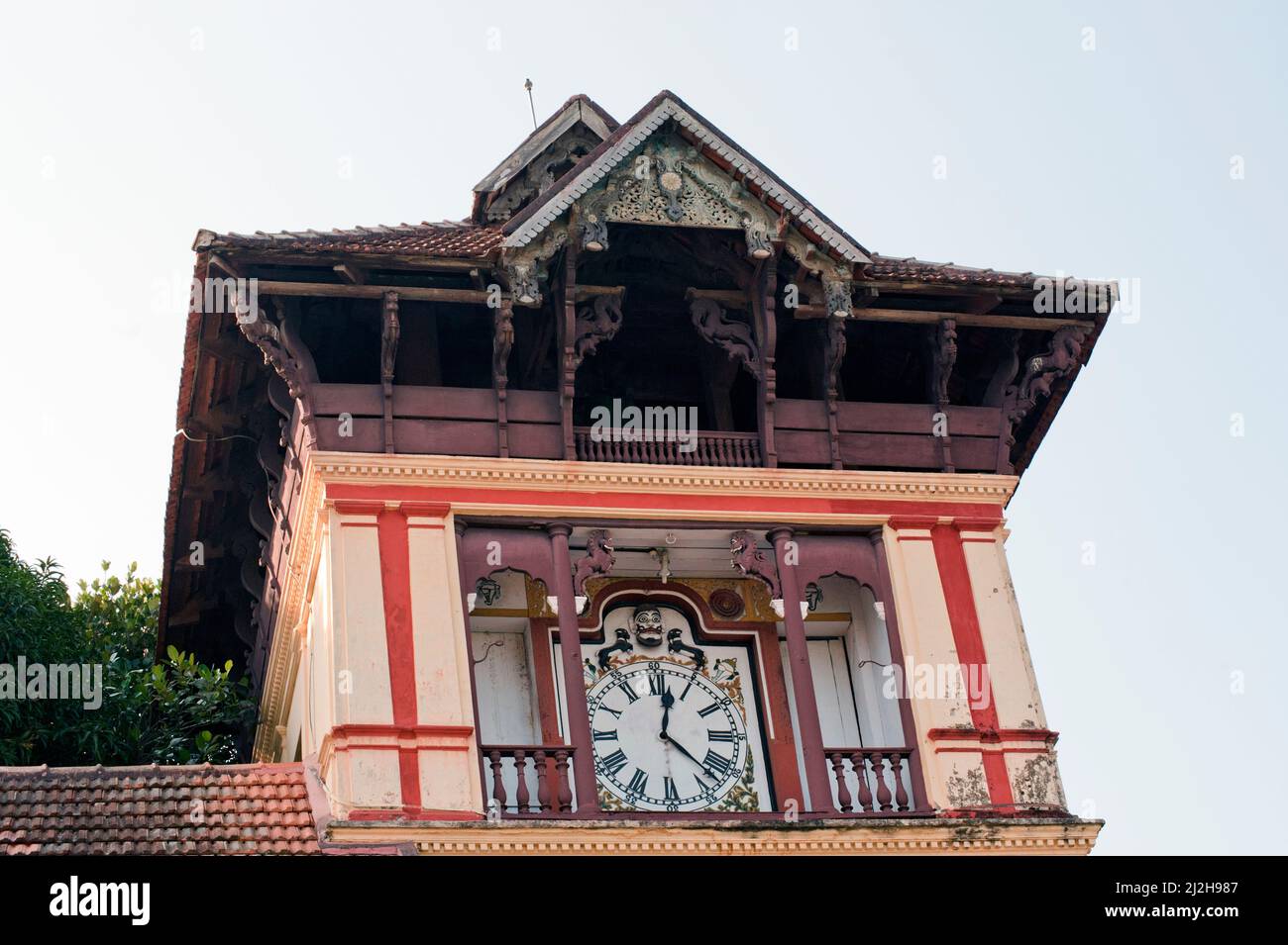 Clock tower of Kuthira Maliga Palace Museum near Anantha Padmanabha ...
