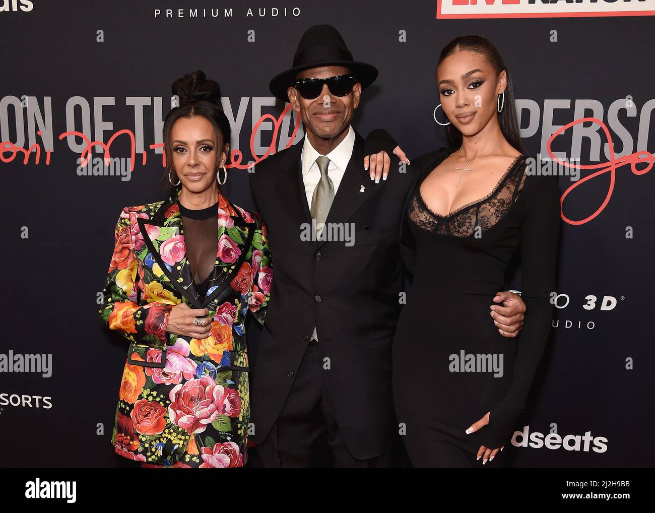 Las Vegas, USA. 01st Apr, 2022. Lisa Harris, Jimmy Jam and Bella Harris ...