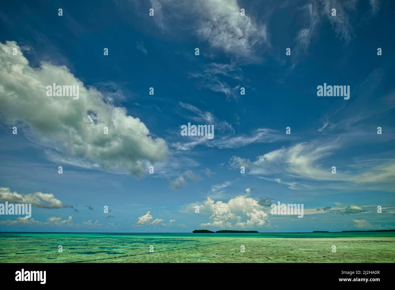 Ngurtafur Beach, which stretches across the open sea, is located on the ...