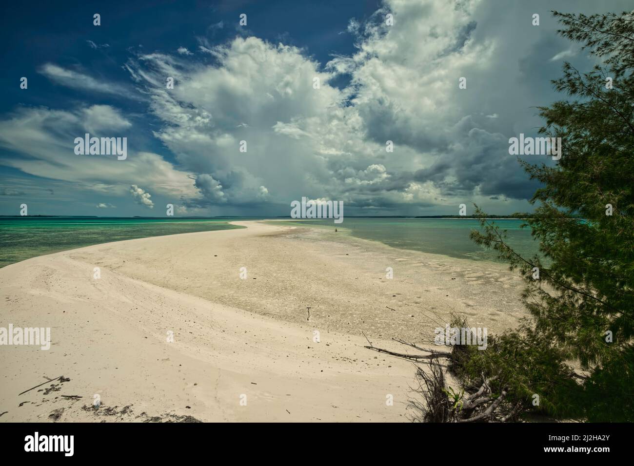Ngurtafur Beach, which stretches across the open sea, is located on the ...