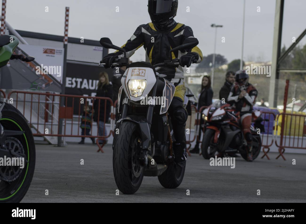 A racing sports motorbike on the track - KTM Duke Stock Photo - Alamy