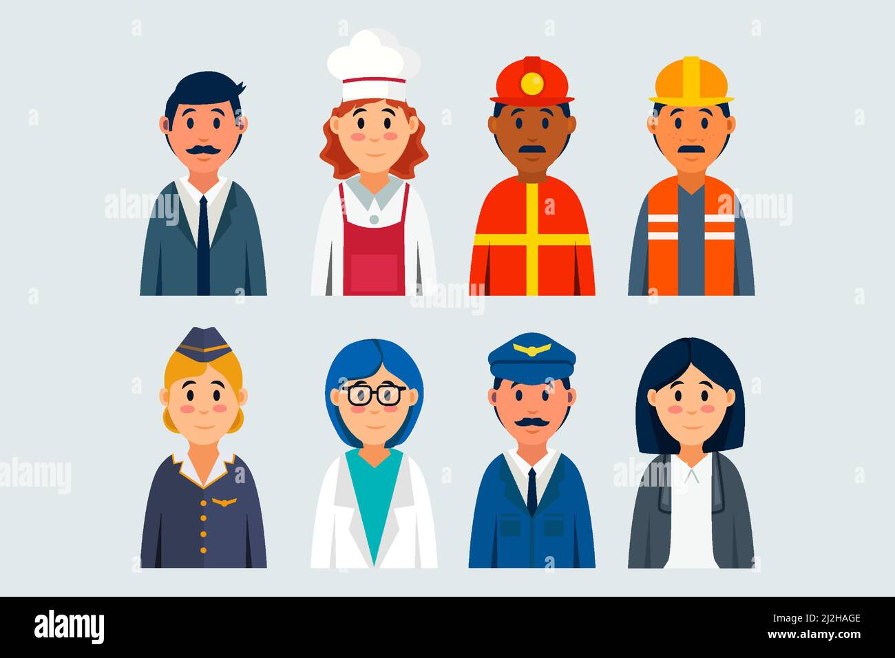 Cartoon characters different professions hi-res stock photography and ...
