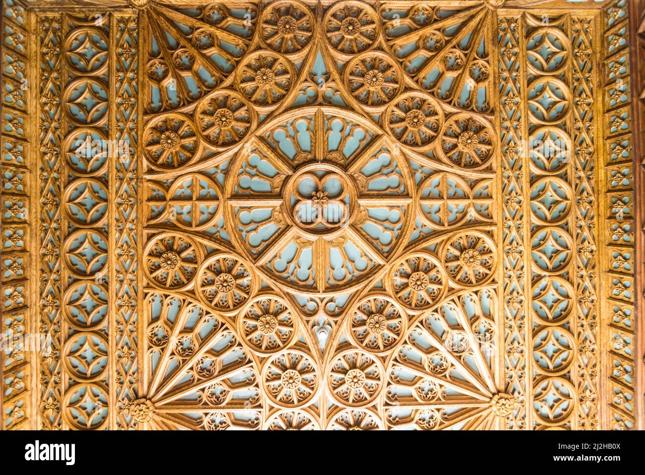 Portugal, Porto, Carved ceiling inÊLivrariaÊLello Stock Photo - Alamy