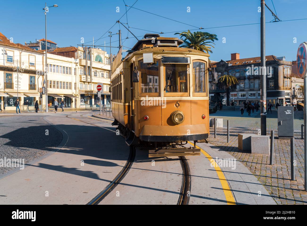 Portugal, Porto, Historic tram in old town Stock Photo - Alamy