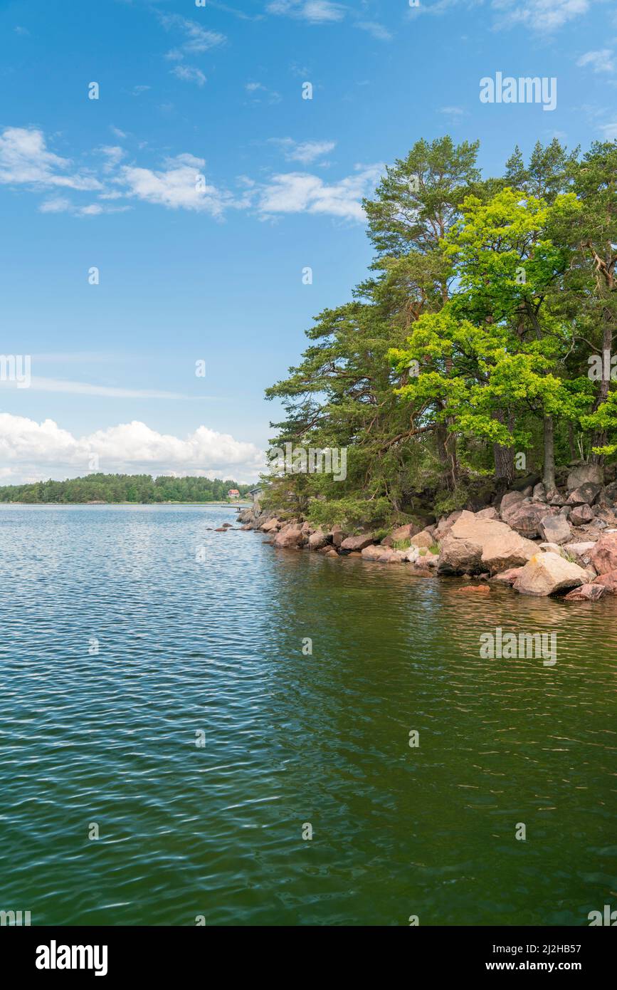 Sweden, Loftahammar, Rocky island and sea Stock Photo - Alamy