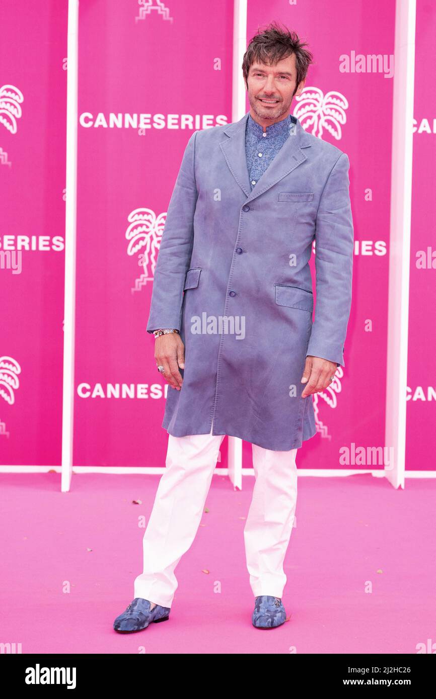 Franck Semonin poses on the pink carpet during the opening ceremony of ...