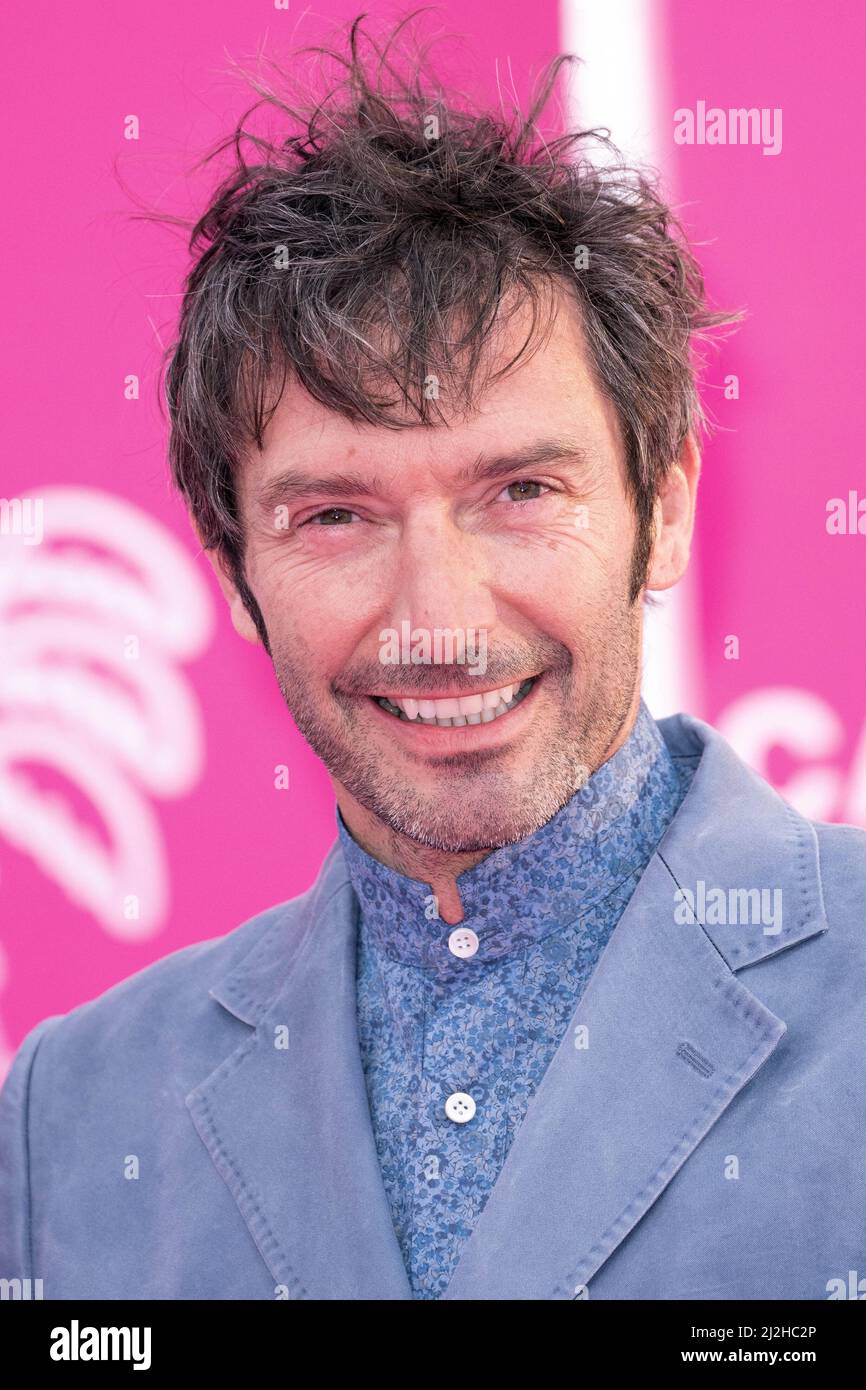 Franck Semonin poses on the pink carpet during the opening ceremony of ...