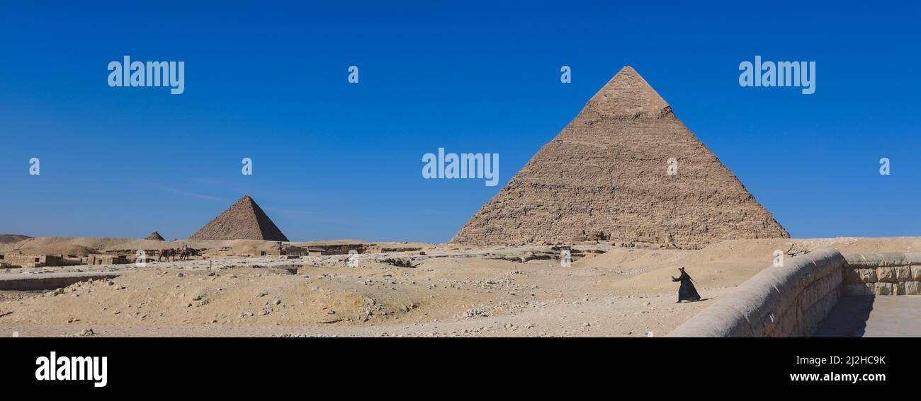 Natural View to the Great Pyramid of Giza under Blue Sky and Day Light ...