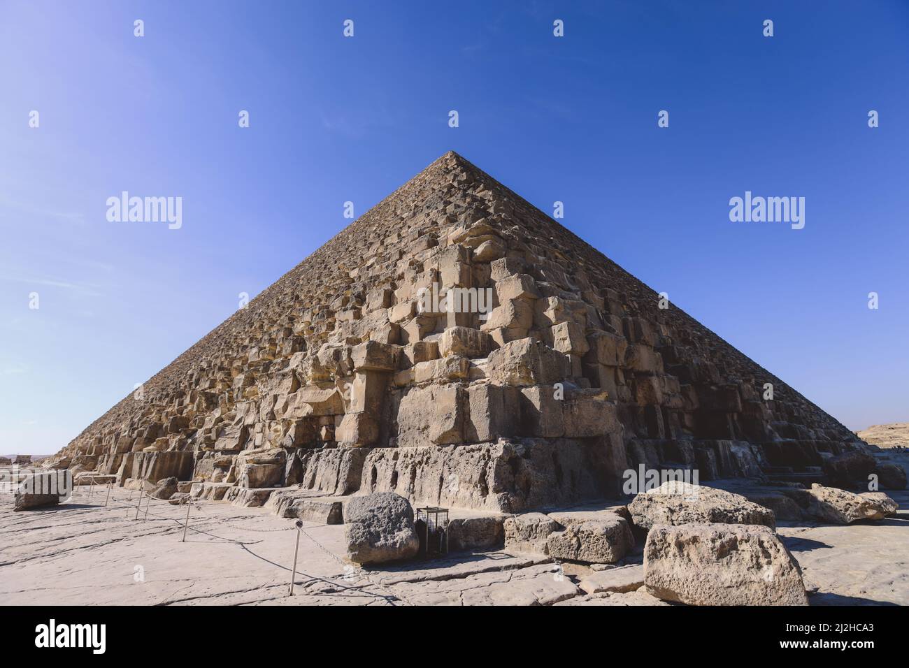 Natural View to the Great Pyramid of Giza under Blue Sky and Day Light ...