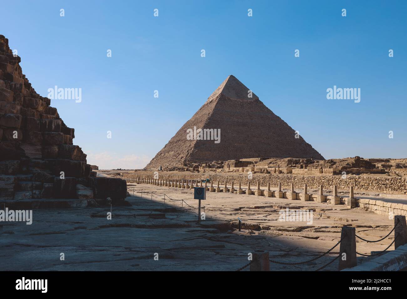 Natural View to the Great Pyramid of Giza under Blue Sky and Day Light ...