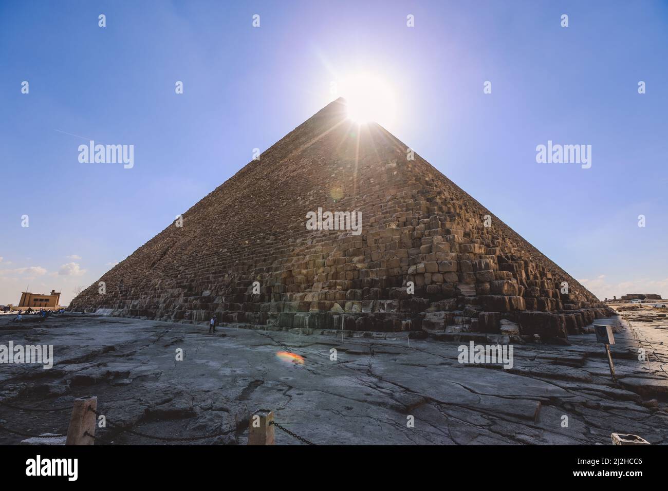 Natural View to the Great Pyramid of Giza under Blue Sky and Day Light ...