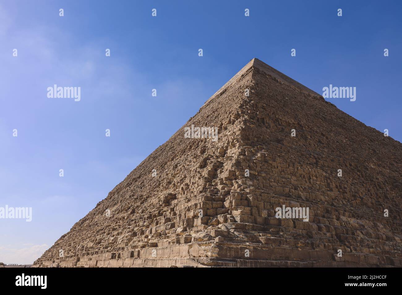 Natural View to the Great Pyramid of Giza under Blue Sky and Day Light ...