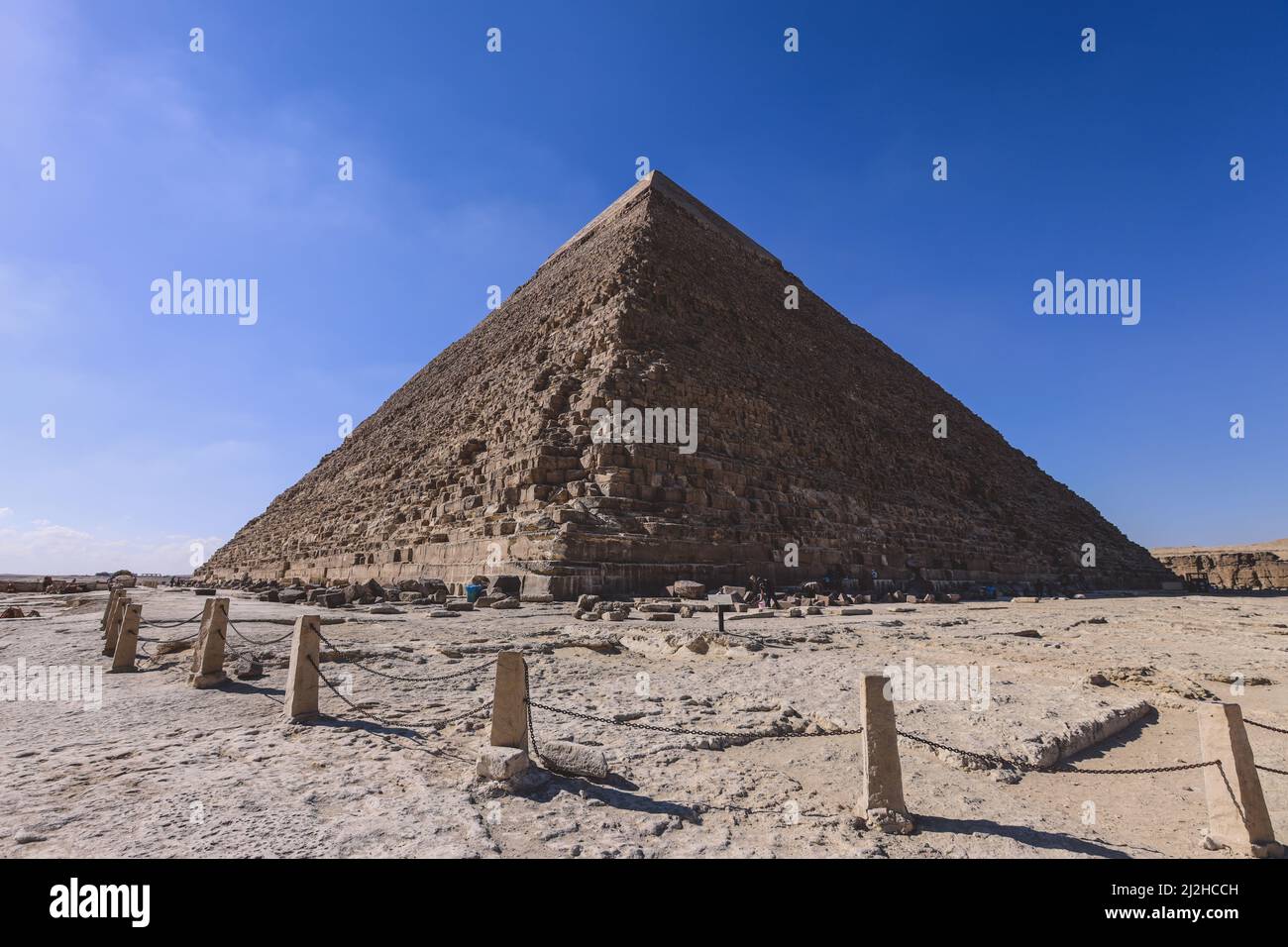 Natural View to the Great Pyramid of Giza under Blue Sky and Day Light ...