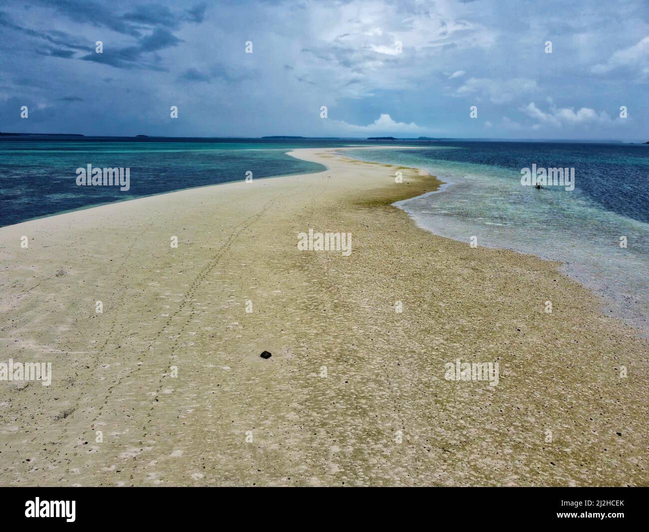 Ngurtafur Beach, which stretches across the open sea, is located on the ...
