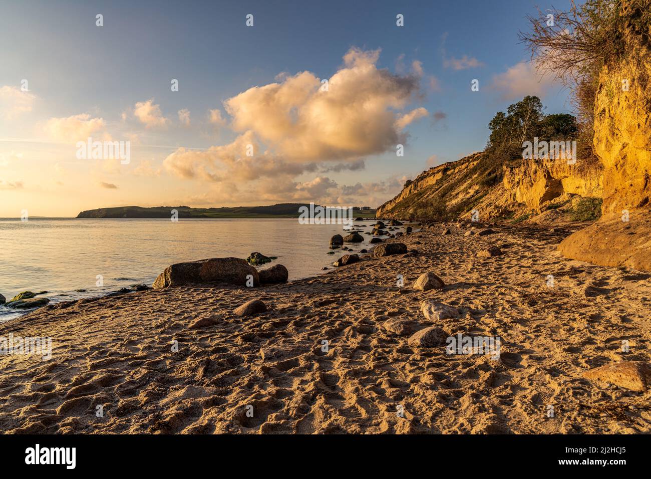 The Baltic Sea Coast with the beach and cliffs in Klein Zicker ...