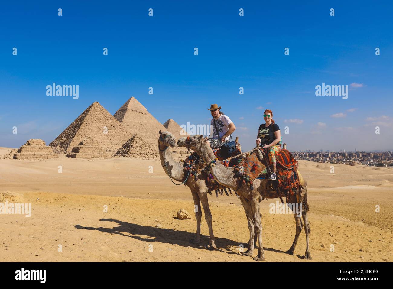 Pyramids of giza aerial view hi-res stock photography and images - Alamy