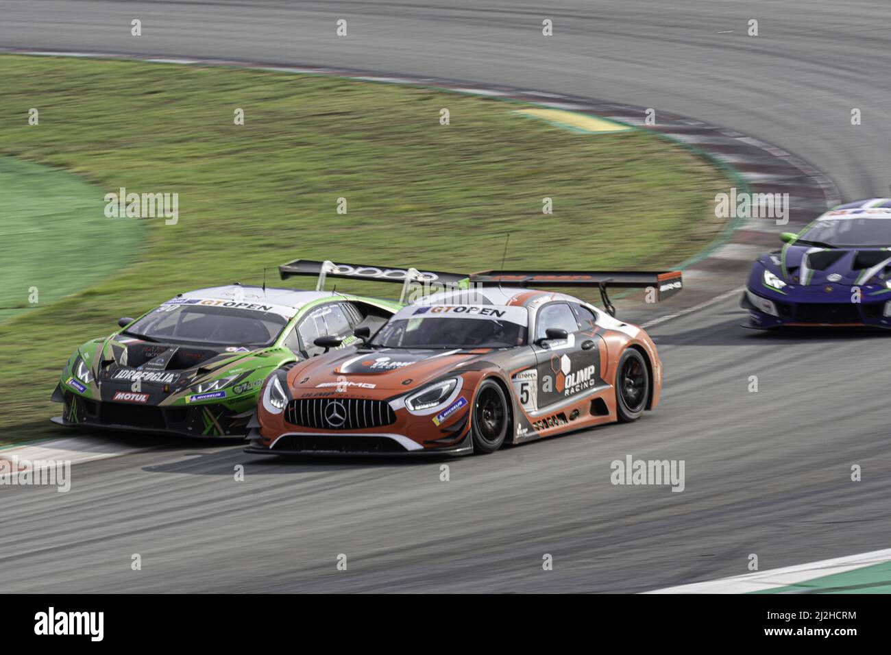 A closeup shot of the Lamborghini Huracan Super Trofeo GT3 EVO and ...